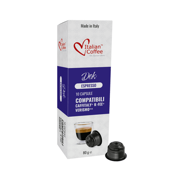 Italian Coffee Decaf Espresso Roast Coffee Pods, 80 Ct (8 Boxes of 10 ...