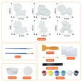 DIY Unicorn Painting Kit - Arts & Craft Set with 6 Plaster Unicorn Mold ...