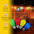 24-Pack Outdoor S14 Colored LED String Light Bulbs, E26 1W ...