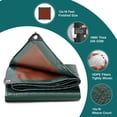 16Mil Tarps 12x16 Finished Size, Large Outdoor Protective Cover (/Brown ...