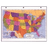 Painless Learning Two Sided Laminated 8 1/2" X 11" UNITED STATES/WORLD ...