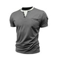 Mens Crew Neck Short Sleeve T-Shirts Fashion Fake Two-piece Double ...