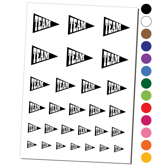 Team Sport Flag Water Resistant Temporary Tattoo Set Fake Body Art Collection - Light Blue ...