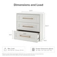 Mopio Blake 3 Drawer Dresser, Wood Storage Organizer, Modern Farmhouse ...