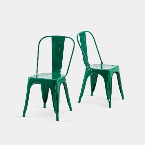 Click here for Unbranded Set Of 2 High Gloss Green Industrial Met... prices
