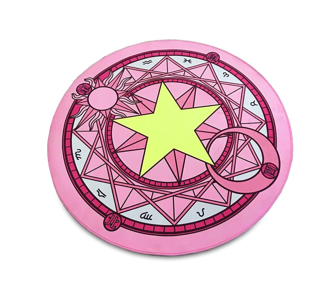 Roffatide Anime Cardcaptor Sakura Round Area Rug for Girls Blanket Rug ...