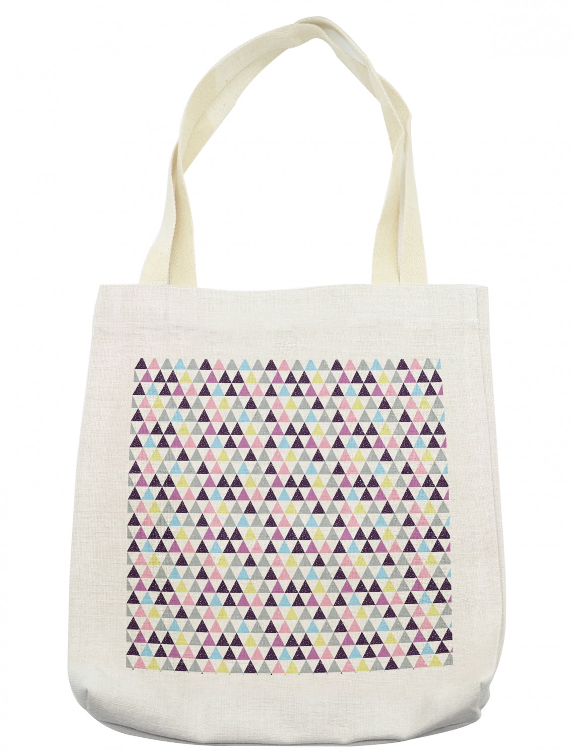 Geometric Tote Bag, Triangle with Grunge Effect Colorful Paint Dripping ...