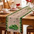 St. Patrick's Day Table Runner - 70 Inch Long Spring Green Shamrocks ...