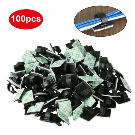 (100 Pieces) Adhesive Cable Clips Car Cable Wire Management Organizer ...
