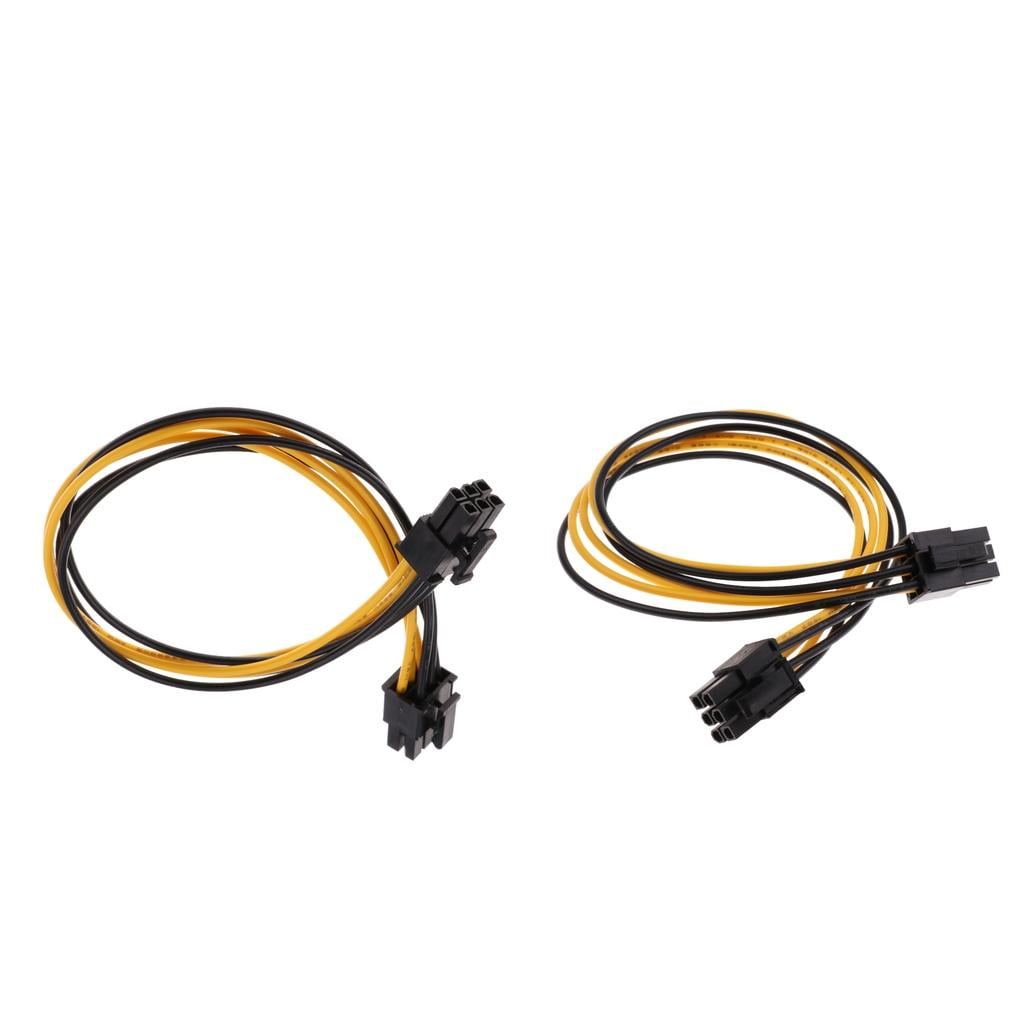 2Pack 6 Pin Male to 6 pin Male Power E Cable Adapter Cord for Graphics ...