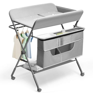 Delta Children Essex Convertible Changing Table with Drawer, Grey ...