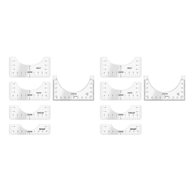 Monstrate Regla de camiseta de plástico de 5 piezas, patrón de diseño ...