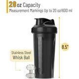 Mr. Pen Shaker Bottle 20 oz Plastic with Blender Ball for Protein Mixes ...