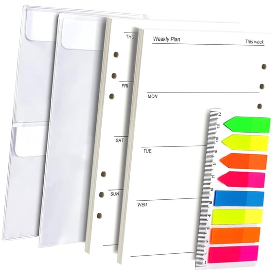 Colaxi 6 Loose Leaf Paper, A6 Binder Planner Insert, A6 Refill Paper ...