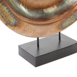 25" x 30" Copper Metal Large Weathered Disk Plate Sculpture with ...