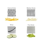 Kitchenaid Stainless Steel Box Grater in Black Handle, Dishwasher Safe ...