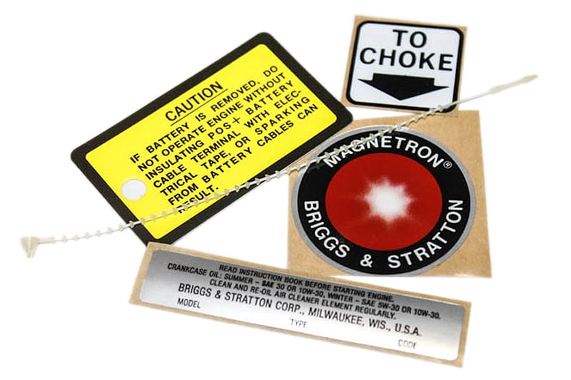 Briggs-Stratton Parts 491255 KIT-LABEL Briggs & Stratton Engine BS ...
