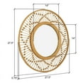 Sahara Sunbeam Round Bamboo Wide Frame Wall Mirror - Walmart.com