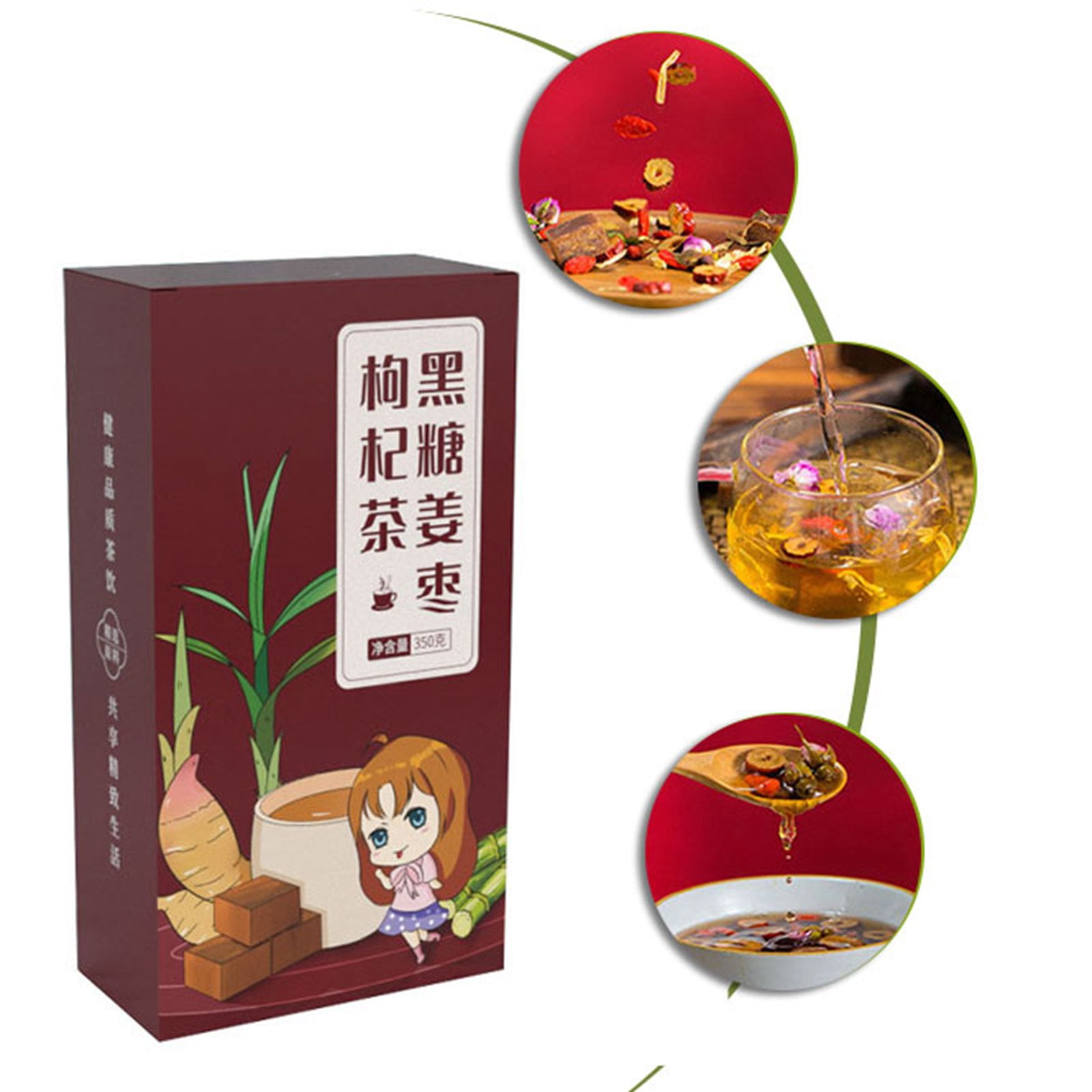 Té Saludable, Wolfberry Red Date Brown Sugar Ginger Tea Paquete ...