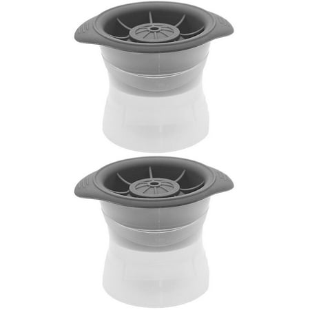2 Pack Sphere Ice Molds, Ice Ball Round Stackable Slow Melting Round ...