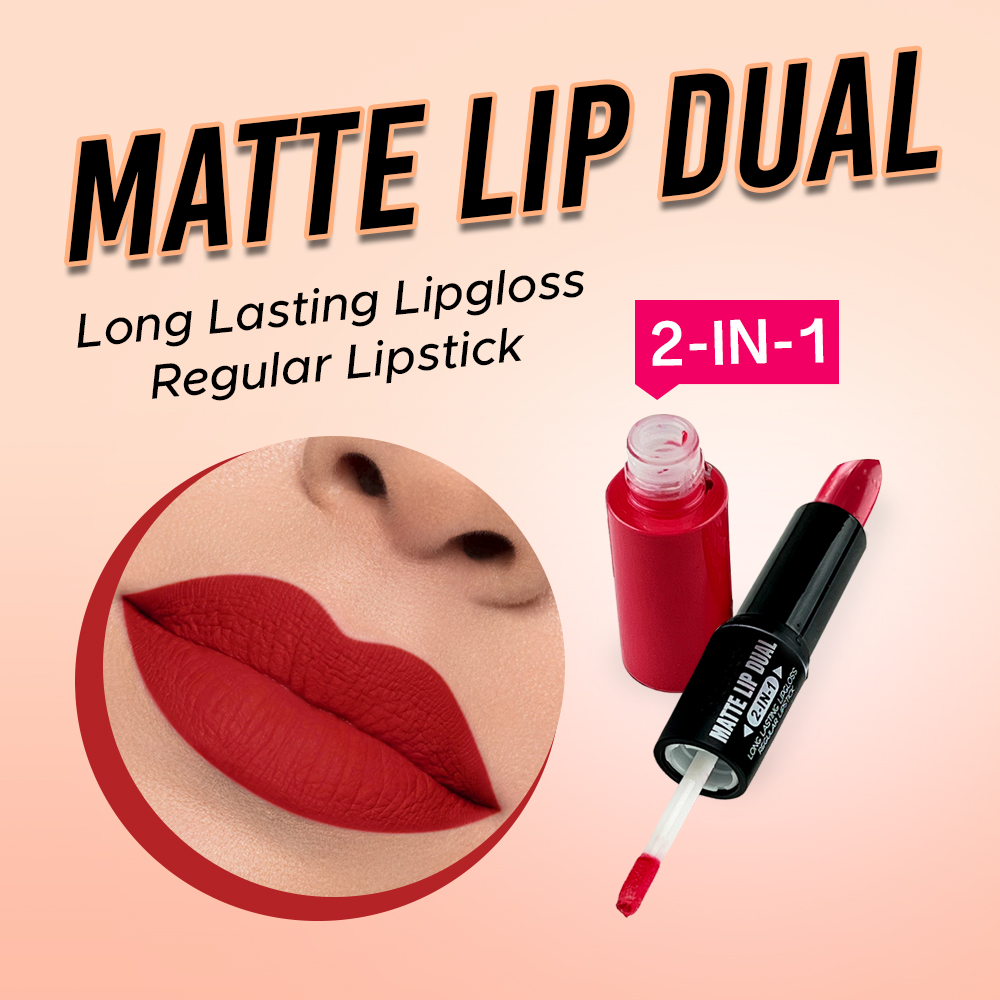 Ebo Matte Lip Dual Lipstick & Matte Finish Lipgloss Long Lasting MDL15 ...