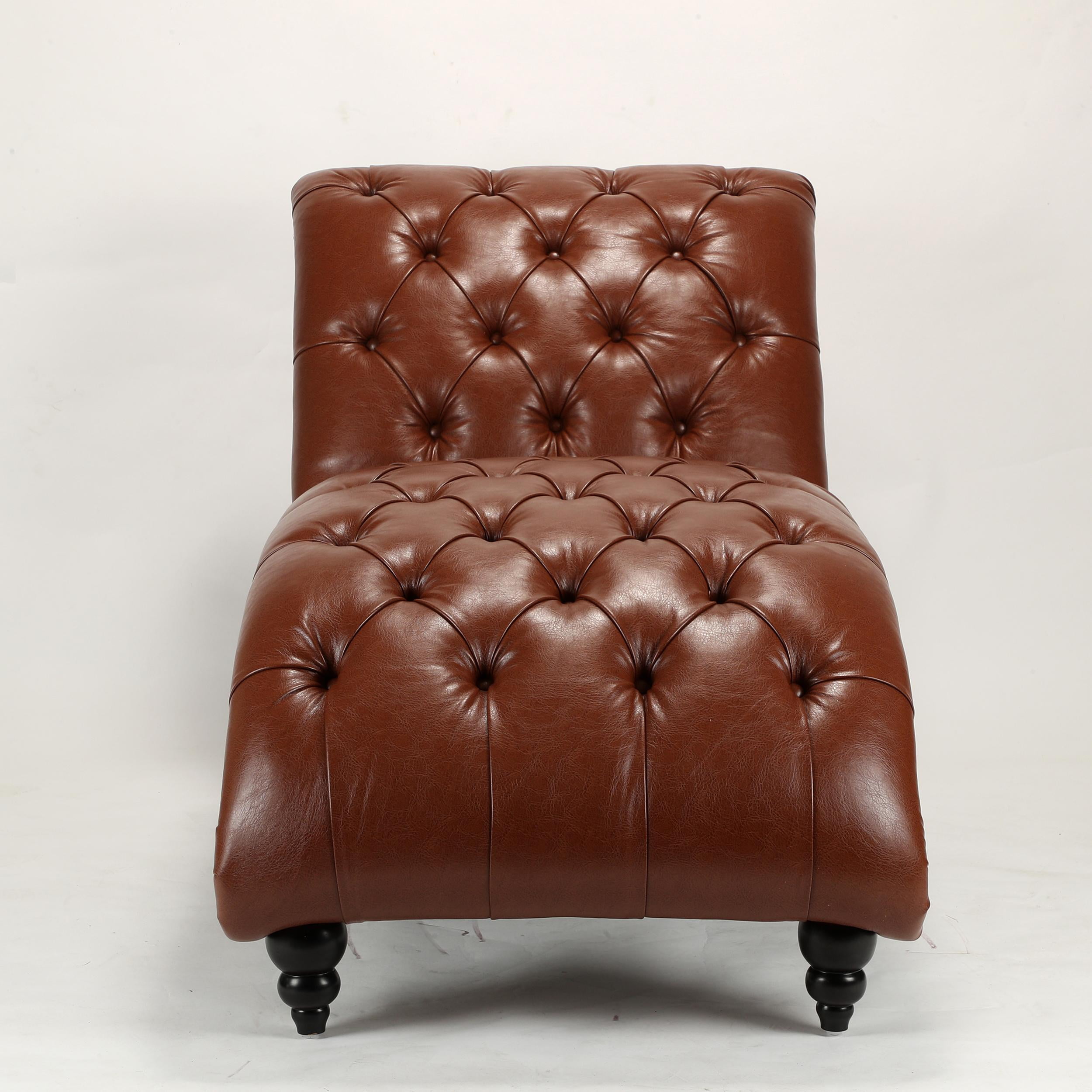 Leather Chaise Lounge Chair, Chaise Lounge Indoor for Living Room ...