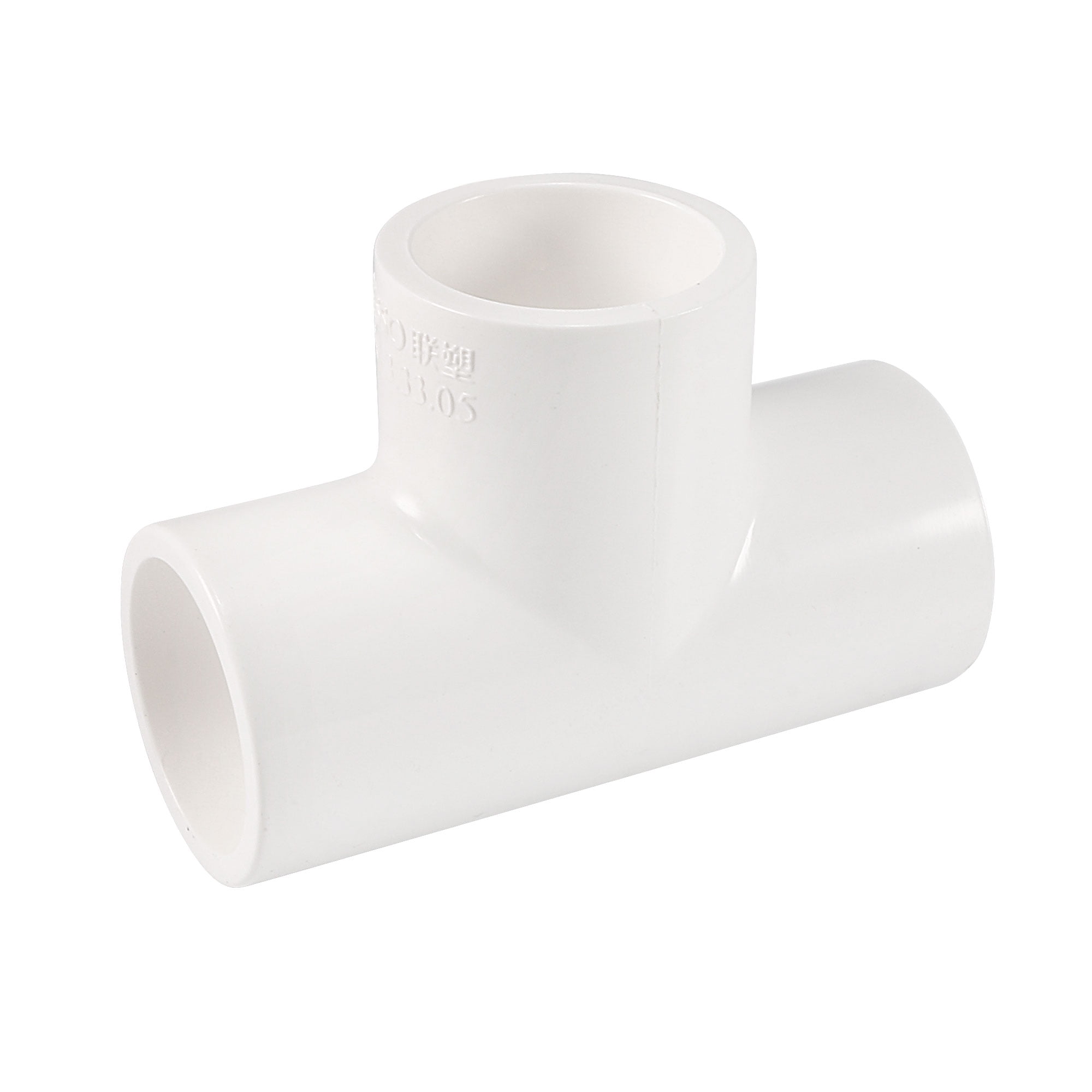 Unique Bargains T Shape Plain Equal Tee White PVC-U Pipe Coupling ...
