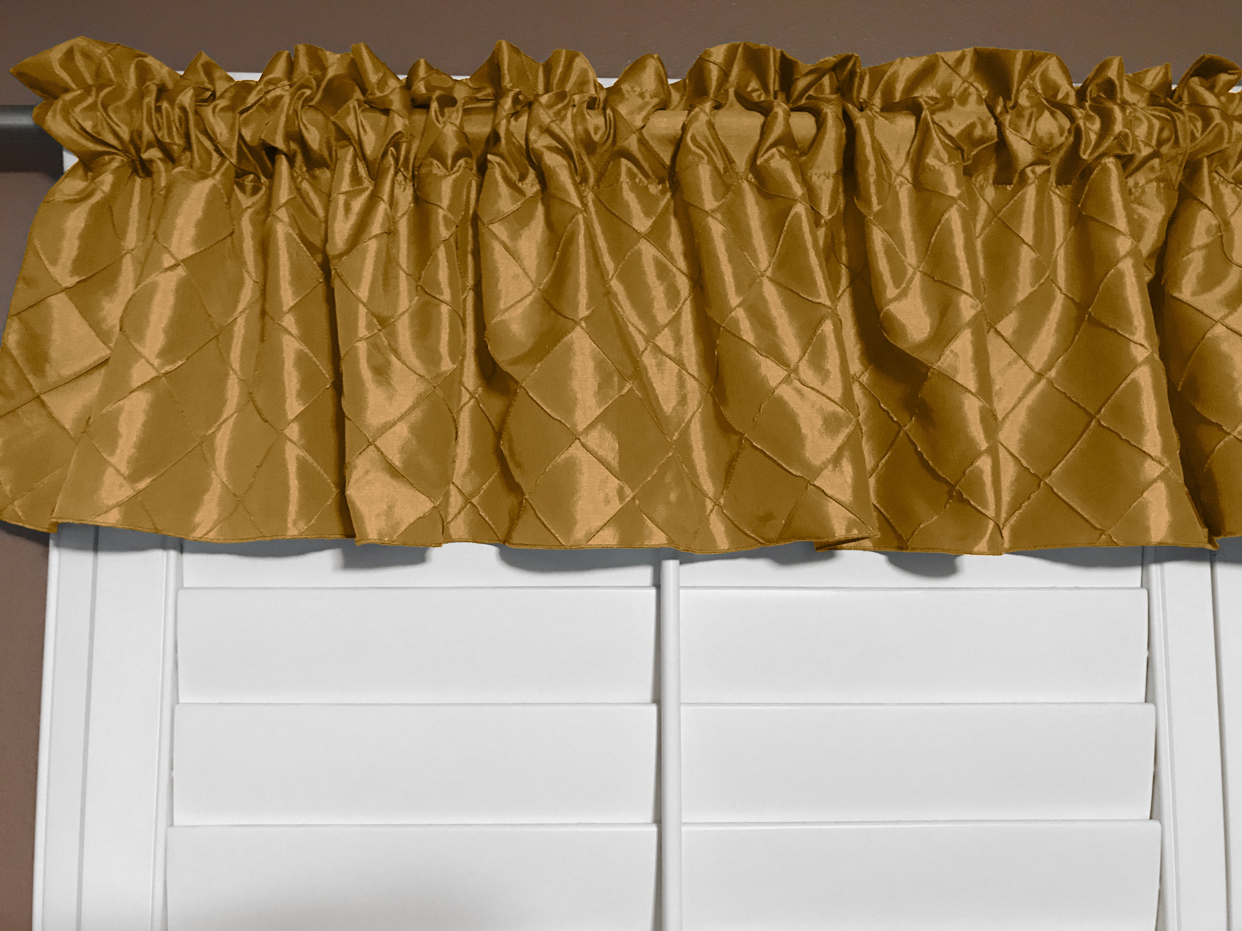 pintuck taffeta window valance 52 wide gold - Walmart.com