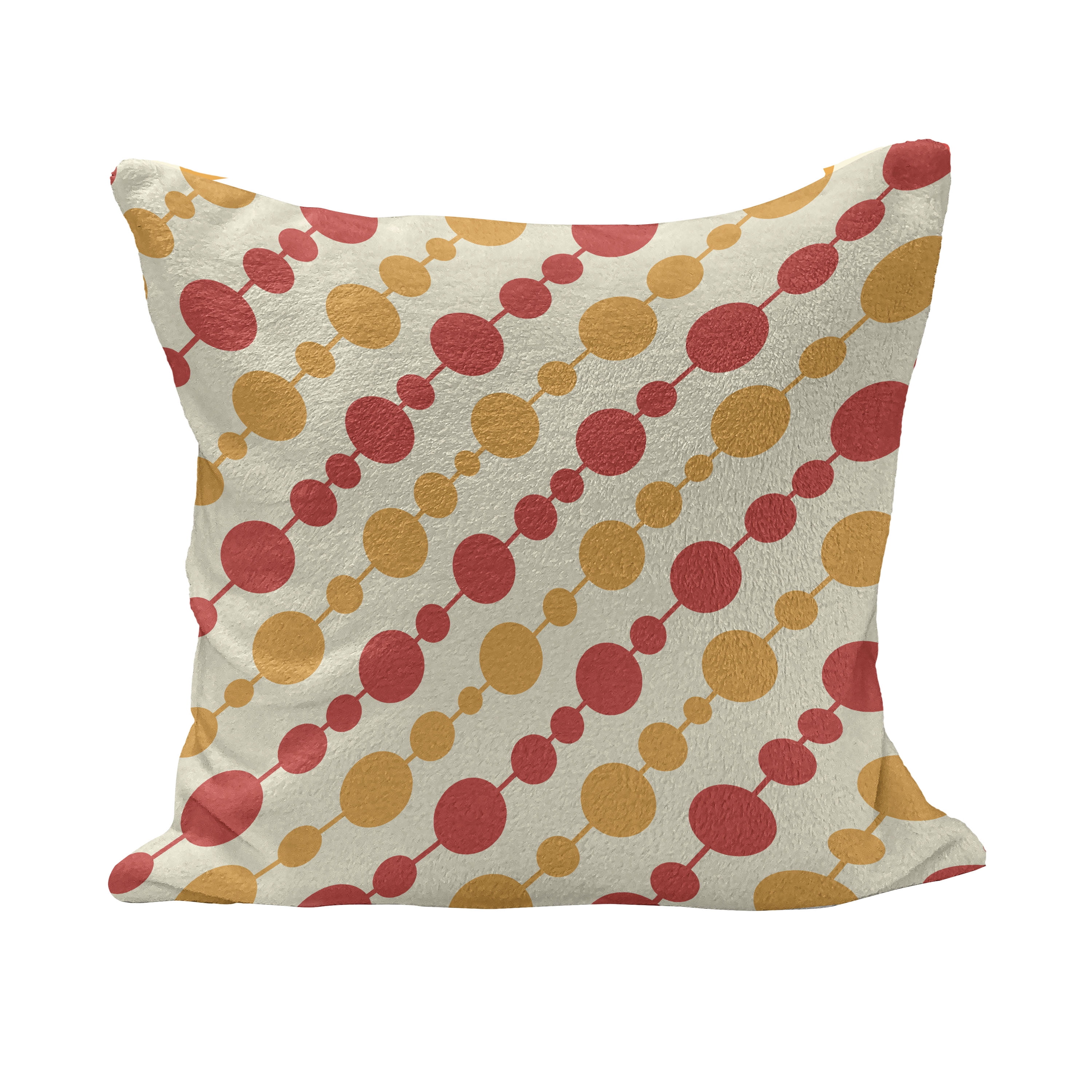 Retro Fluffy Throw Pillow Cushion Cover, Diagonal Chain Pattern with ...