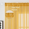 GUAJDE-2 Panels Solid Color Sheer Window Curtains Elegant Window Voile ...