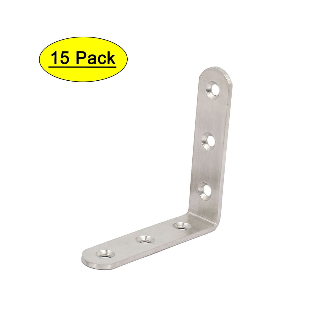 Uxcell 3 Length Stainless Steel L Shaped Angle Bracket Brace 15pcs