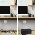 Cable Management Box, 3 Pack Cord Organizer Boxes with 33 PCS Cable ...