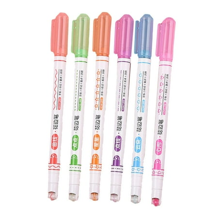 Curve Line Highlighter Pen Curve Line Shapes Ballpoint for Classroom ...