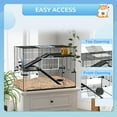 "PawHut Indoor Hamster Cage with Accessories, 31"" Gerbil Cage with ...