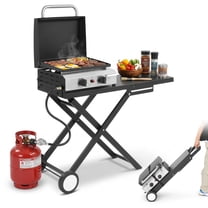 Ktaxon 2 Burner Propane Griddle Flat Top Gas Grill 20000 BTU Portable ...
