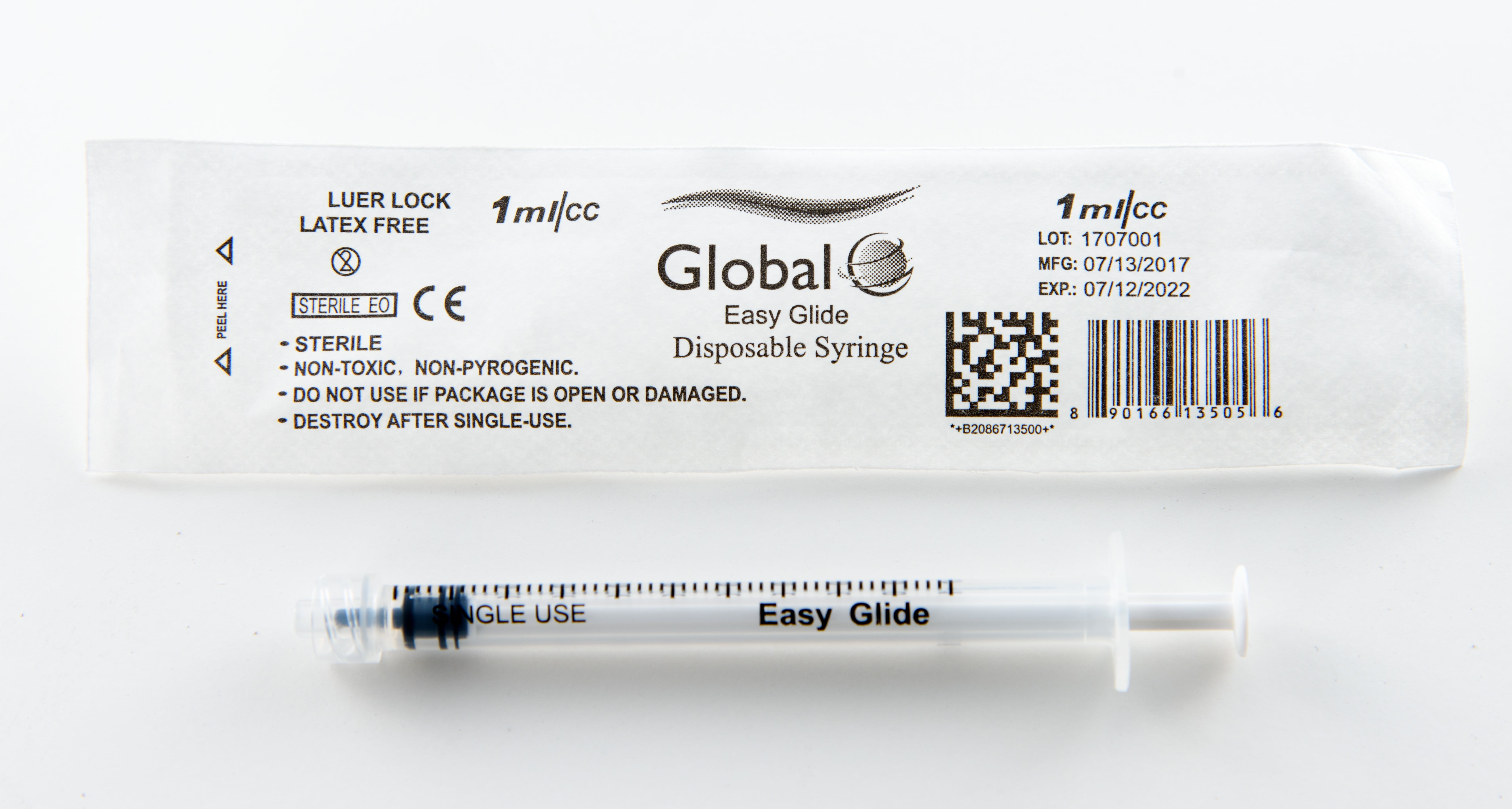 Buy 1ML Syringe Only with Luer Lock Tip - 50 Syringes Without a Needle ...