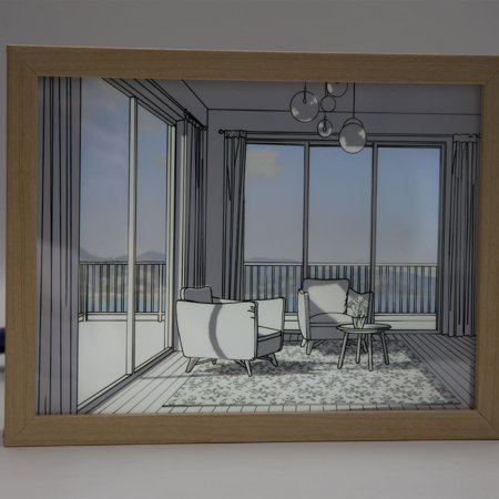 Light Up Painting, Multicolor 3 Colors Table Wall Art Decor Lamp, LED ...