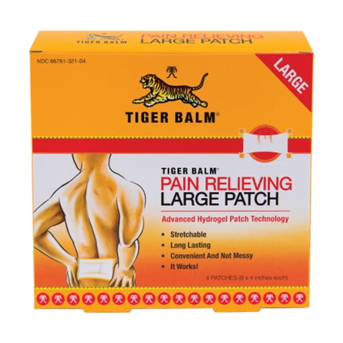 Tiger Balm Pain Relieving Patch, Large - 4 Ea, 2 Pack - Walmart.com