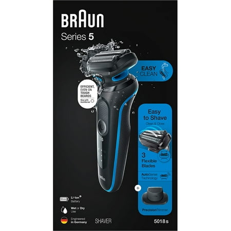Braun Series 5 5018s Electric Razor for Men with Precision Trimmer, Wet ...