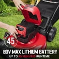 "PowerSmart 21"" Push Cordless Lawn Mower, 80V MAX, 3-in-1 Brushless, 6 ...