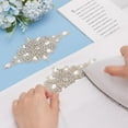 2 PCS Wedding Rhinestone Applique 6.8x3.3inches Bridal Iron on ...