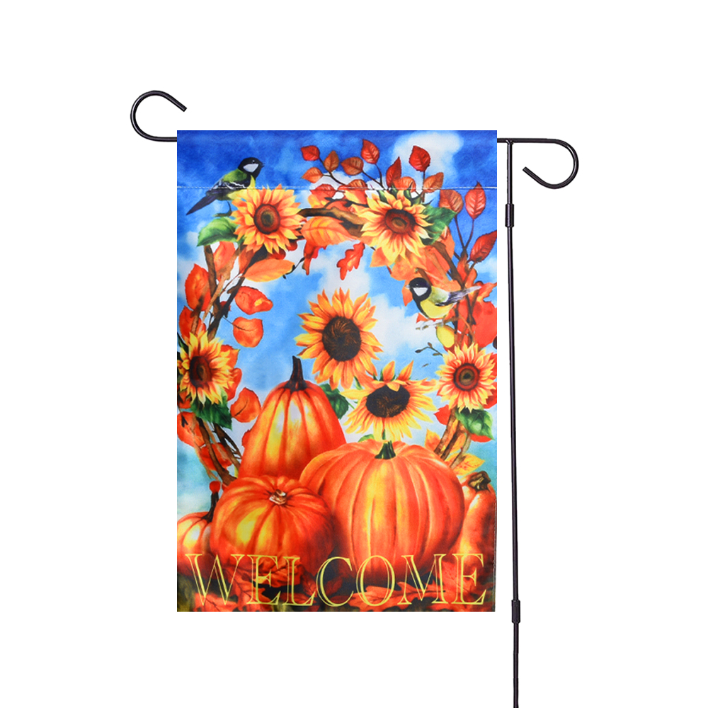 Pumpkin Fall Garden Flag 12x18, Sunflower Welcome Fall Flag for Fall ...