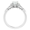 Pompeii 1 1/3 Ct Oval Diamond Vintage Halo Engagement Ring 14k White Gold Lab Grown - Walmart.com