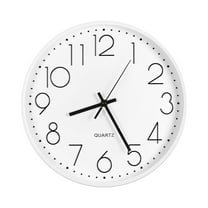 12" Wall Clock , Silent Wall Clock Non Ticking, White - Walmart.com