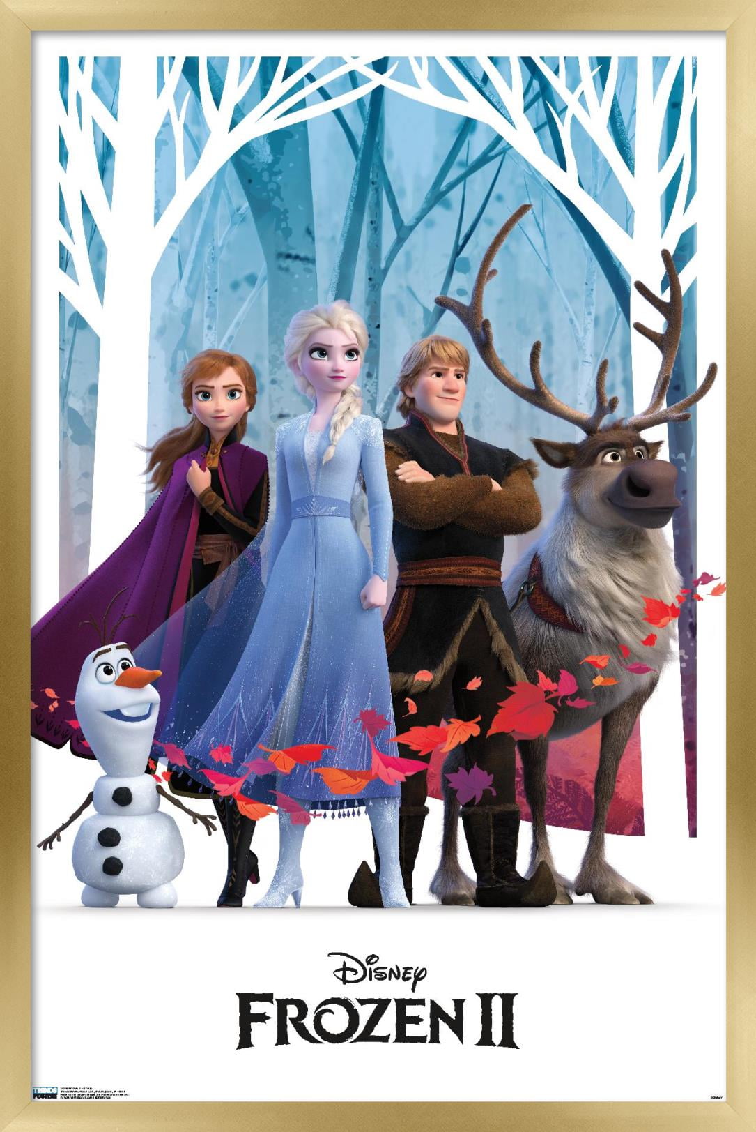Disney Frozen 2 - Group Wall Poster, 22.375" x 34", Framed - Walmart.com