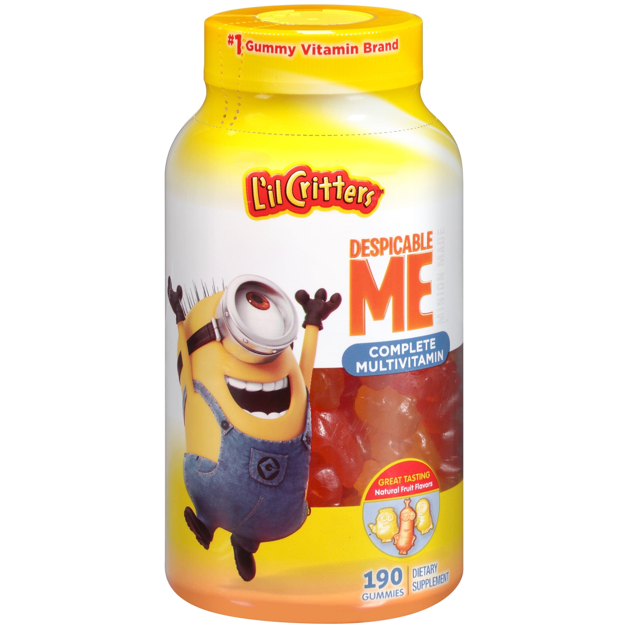 L'il Critters Despicable Me Minion Multivitamin Gummies, 190ct ...