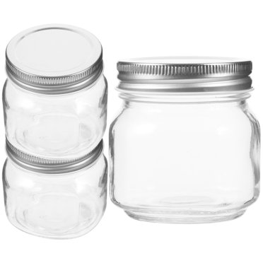 Mason Craft & More 4 Piece Square Glass Mini Clamp Jar Set - Walmart.com