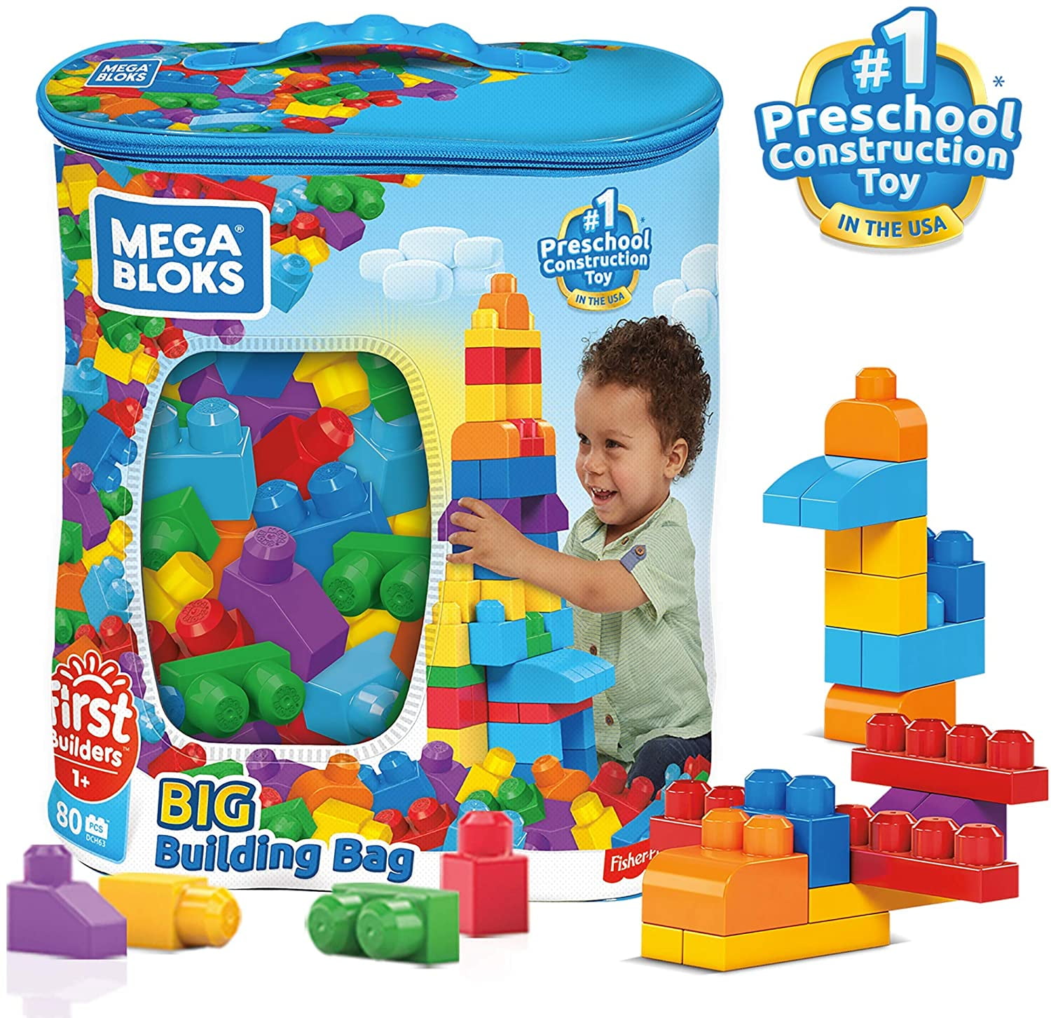 Mega Bloks First Builders Big Building Bag con grandes bloques de ...