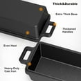 9x5" Cast Iron Loaf Pan with Lid, 2-Piece Set | Even Heat Distribution ...