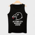 Attempted Murder Crow Men's Tank Top Muscle Workout Gym Sleeveless T ...